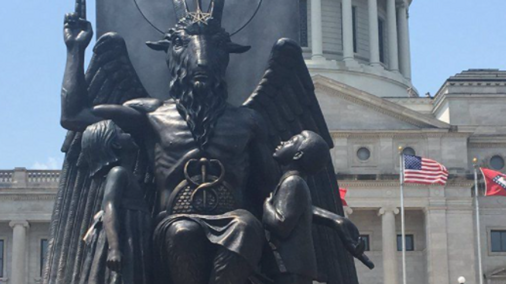 Satanic Temple Unveils Baphomet Statue During Arkansas
