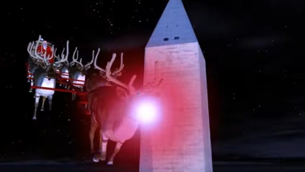 VIDEO: Santa 'spotted' flying over National Mall by NORAD tracker | WJLA