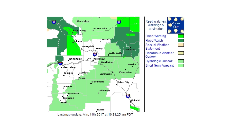 Flood advisory upgraded to warning in Yakima County, warning remains in ...