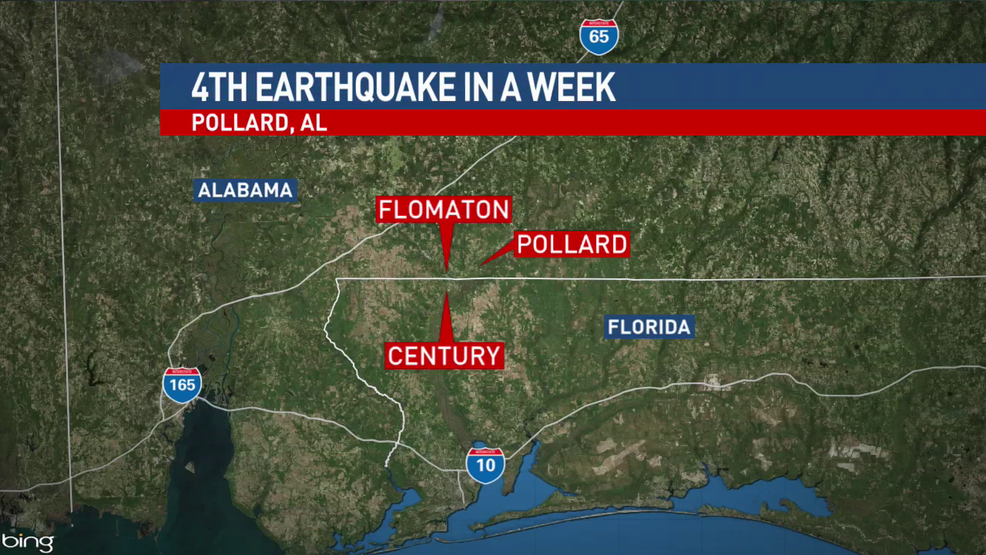 Fourth earthquake near Alabama-Florida line in one week | WPMI