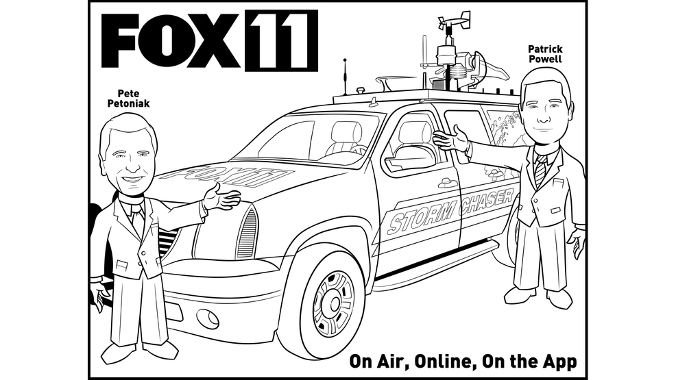 Download the FOX 11 Storm Chaser coloring page! | WLUK